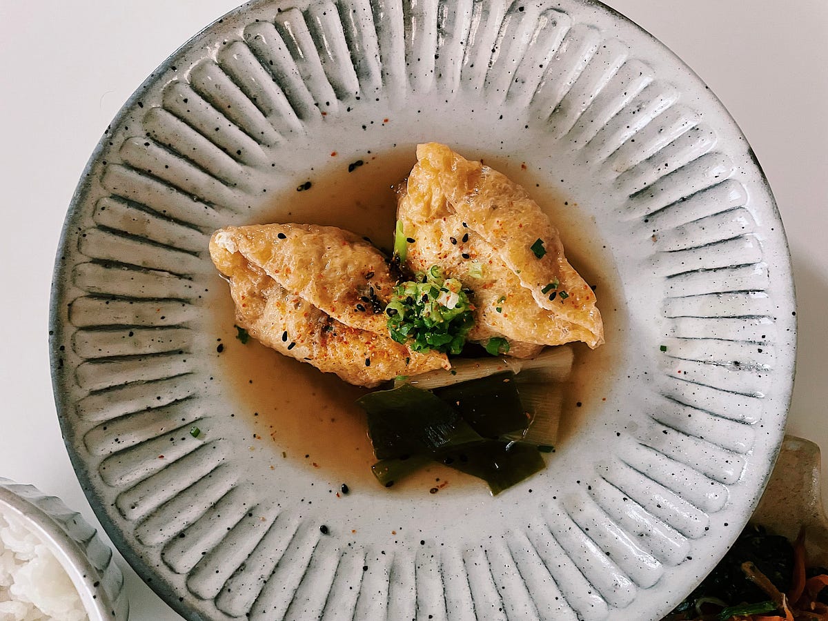 Stuffed Aburaage (Japanese simmered deep fried tofu dish) | by Uta who ...