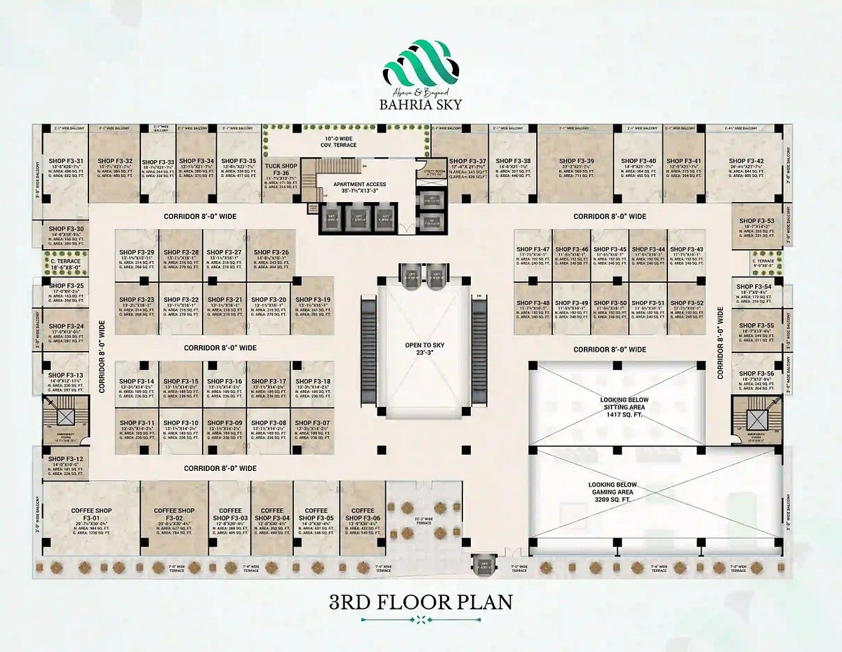 Commercial Spaces on the 3rd Floor of Bahria Sky: Elevate Your Business ...
