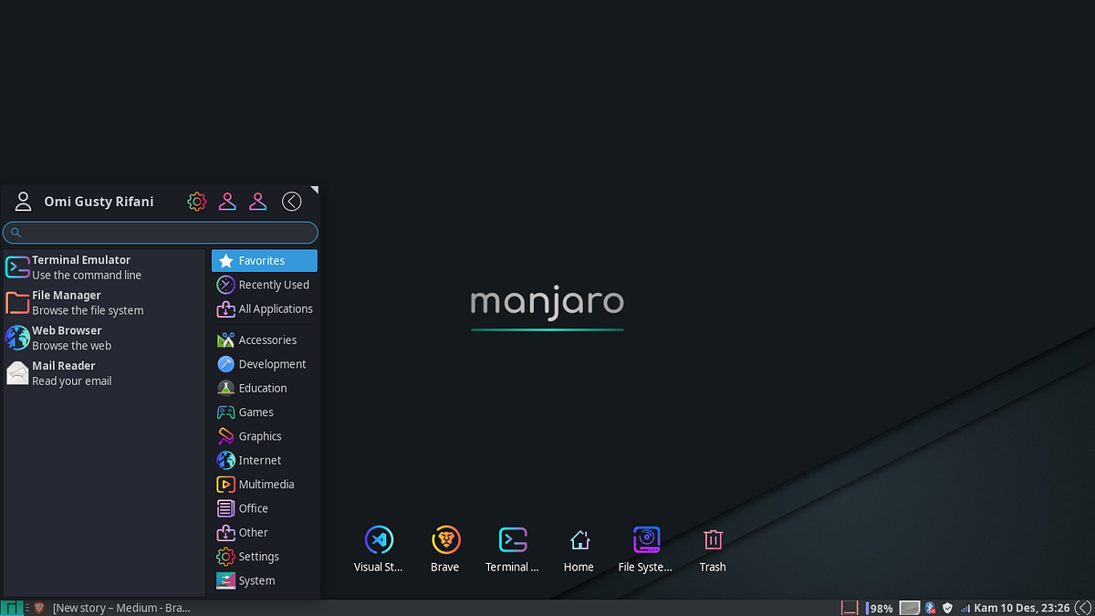 Pengalaman Menggunakan Manjaro Linux | by Omi Gusty Rifani | Medium