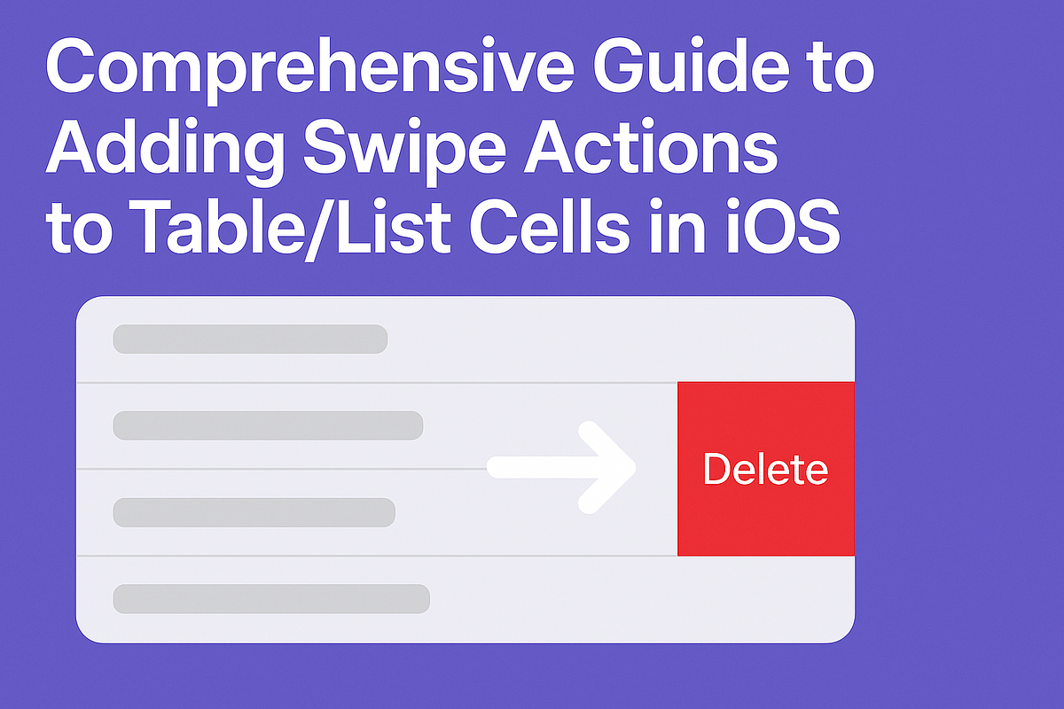 Comprehensive Guide to Adding Swipe Actions to Table/List Cells in iOS | by Garejakirit | Jun ...