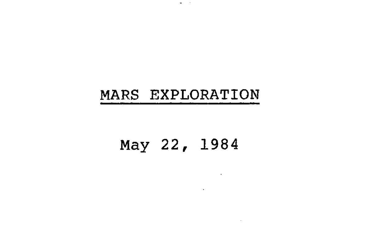 “Mars Exploration May 22, 1984” Interview Transcript | by Devon Meadows ...