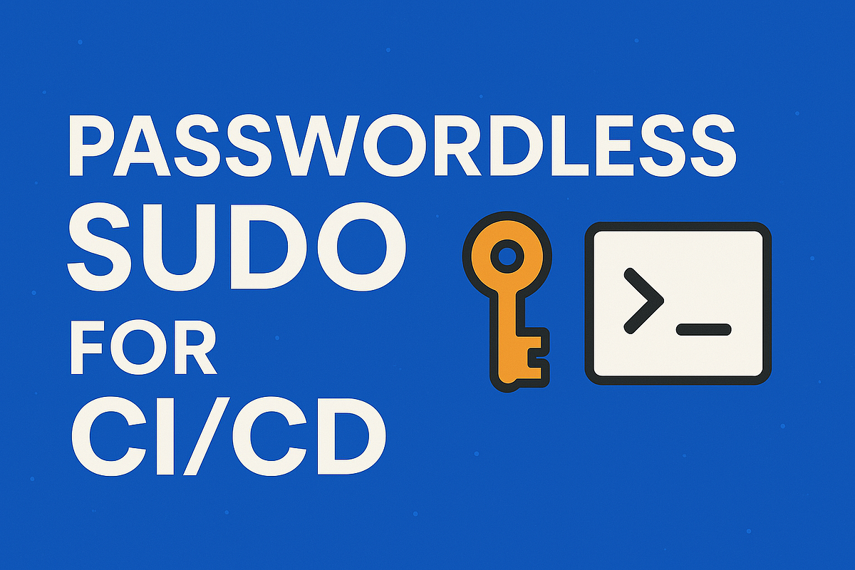 Passwordless sudo for CI/CD. Learn how to run sudo commands in your… | by Stanley Masinde | Medium