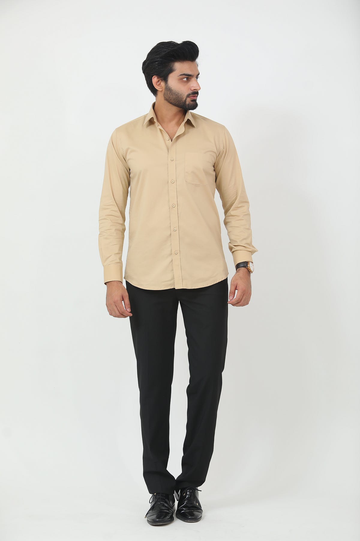 BLUEBIRD MEN’S YELLOW FORMAL SHIRT | BEST FORMAL SHIRT FOR MEN - Veshbhoshaa - Medium