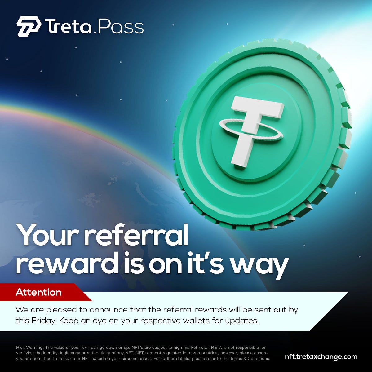 Your referral reward is on its way - Treta Exchange - Medium