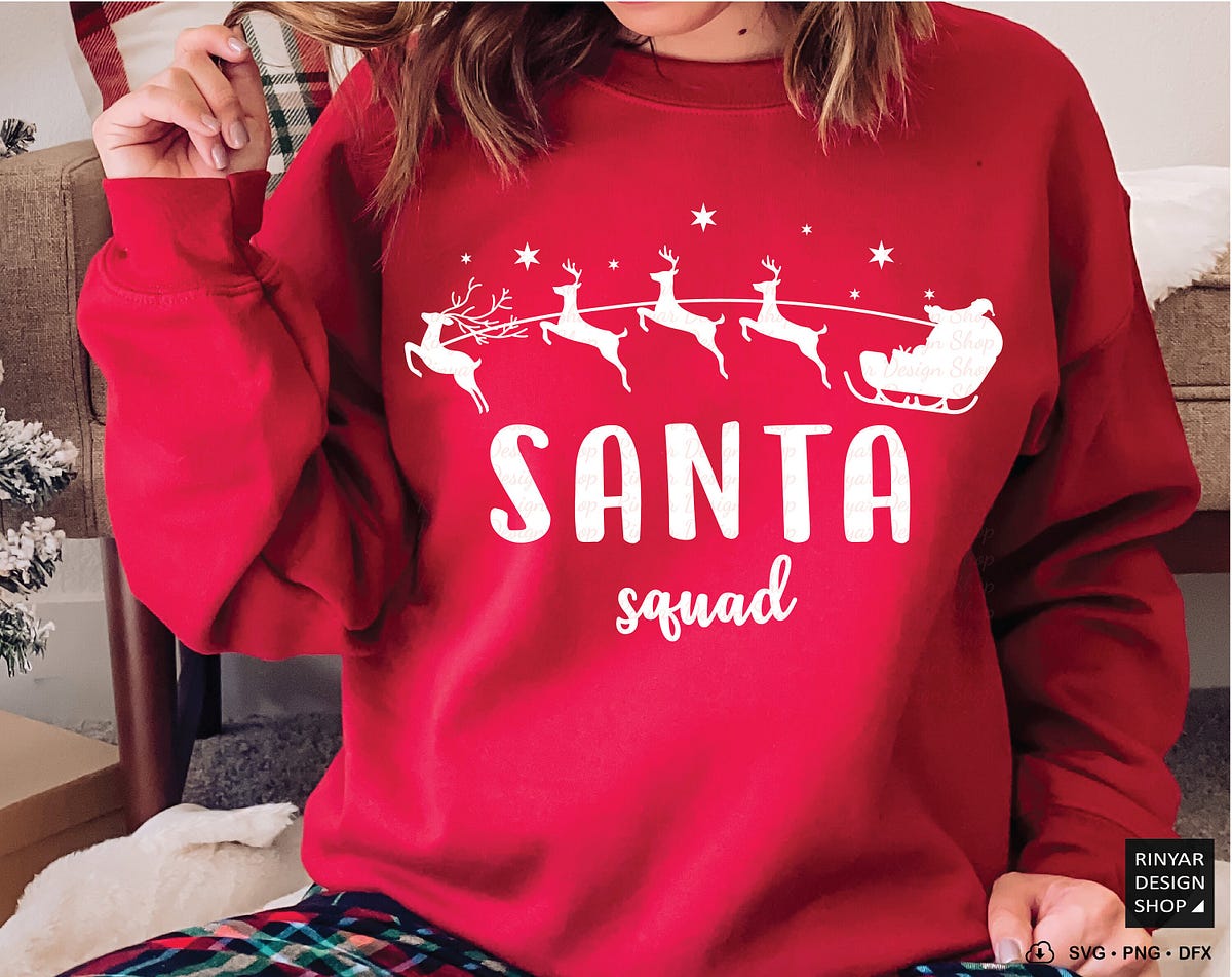 Santa Squad Svg, Christmas Shirt Design, Santa Crew Svg, Christmas Cut ...
