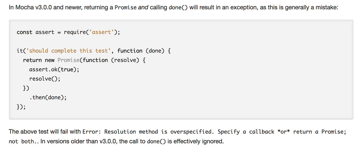 Mocha Tests With Async Await I Recently Stumbled Upon A New Error… By Damrevv Medium