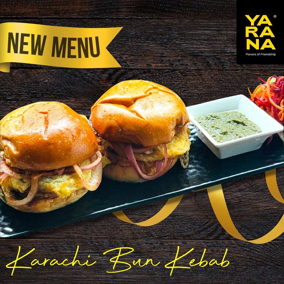 Karachi bun kebab | Yarana Menu | Restaurant in Singapore | by ...