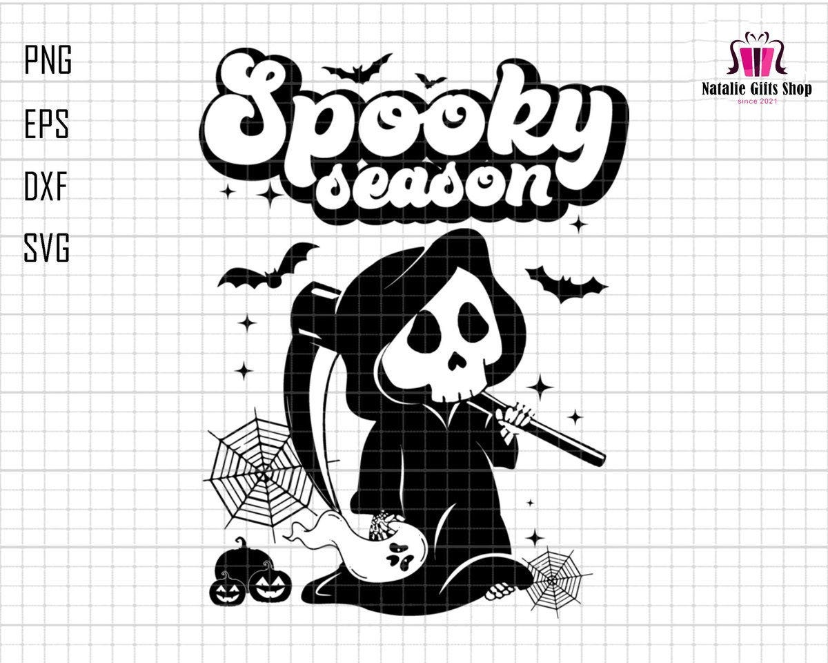 Spooky Season Svg, Death Svg, Halloween Quote Svg, Funny Halloween Svg ...