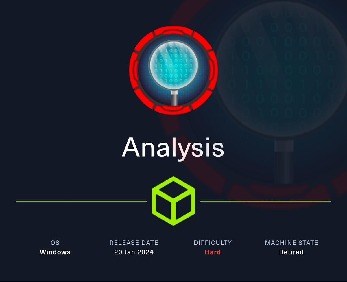 HackTheBox — Analysis Writeup. Analysis is a hard-difficulty Windows… | by Msaadi Med Mouadh ...