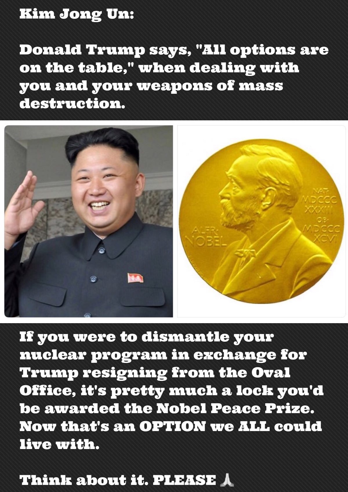DEAR KIM JONG UN 🕊 An Open Meme to the Leader of North Korea by ...