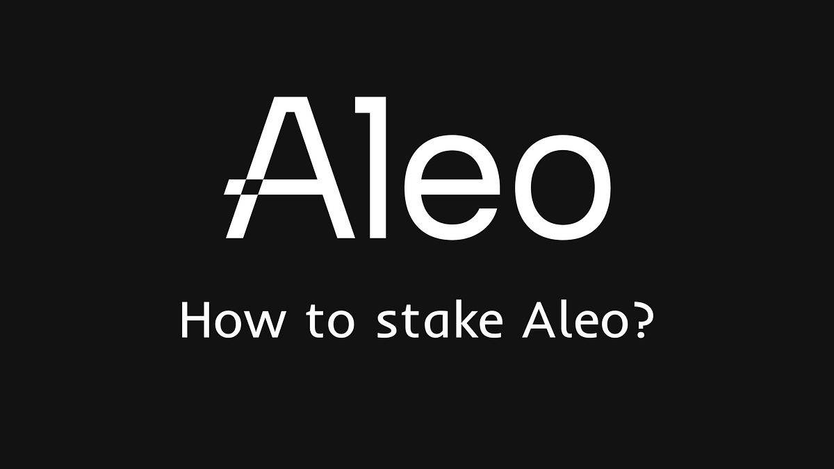 How to stake Aleo?. Staking | by Neiro | Medium