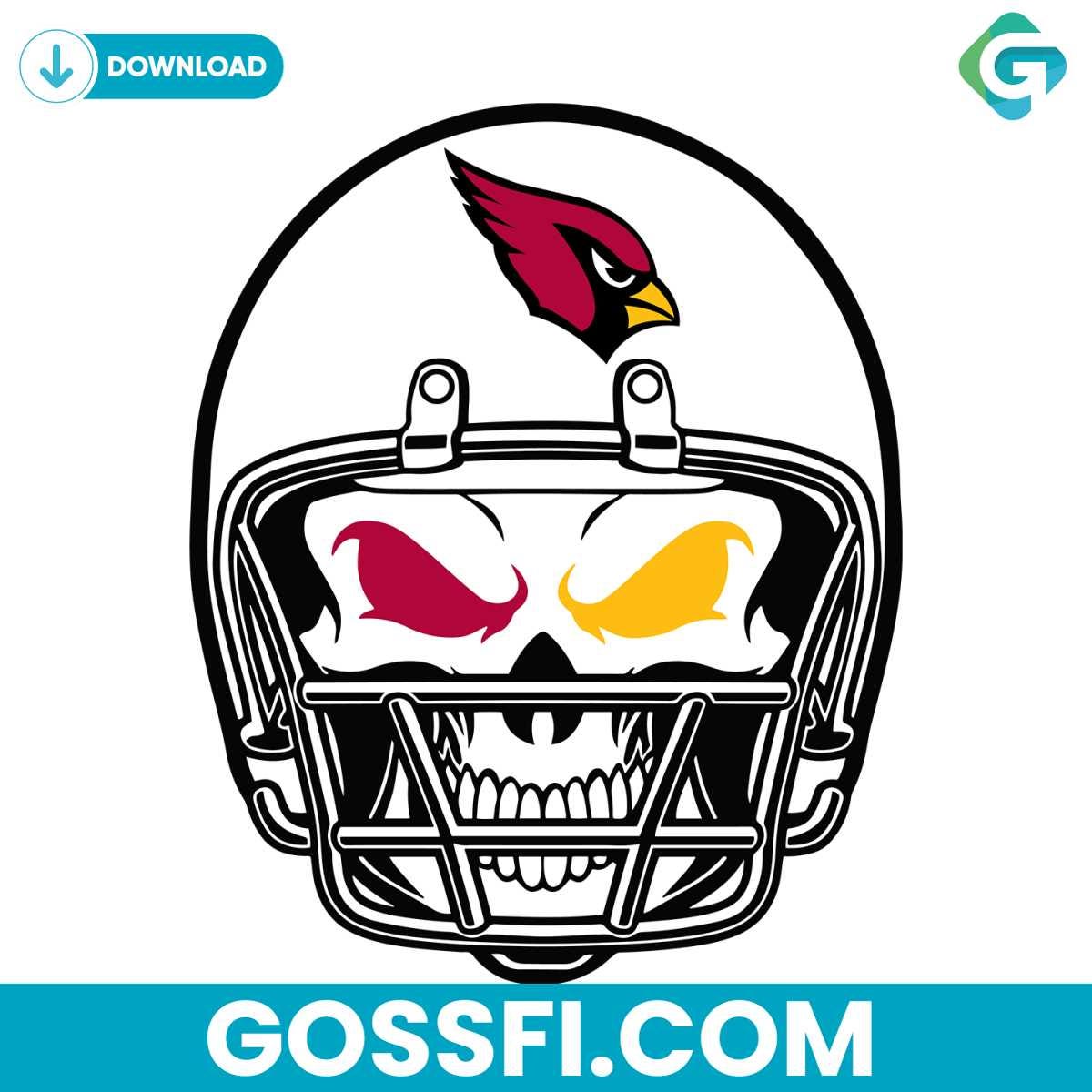 Arizona Cardinals Skull Helmet Svg - Loiswilson - Medium