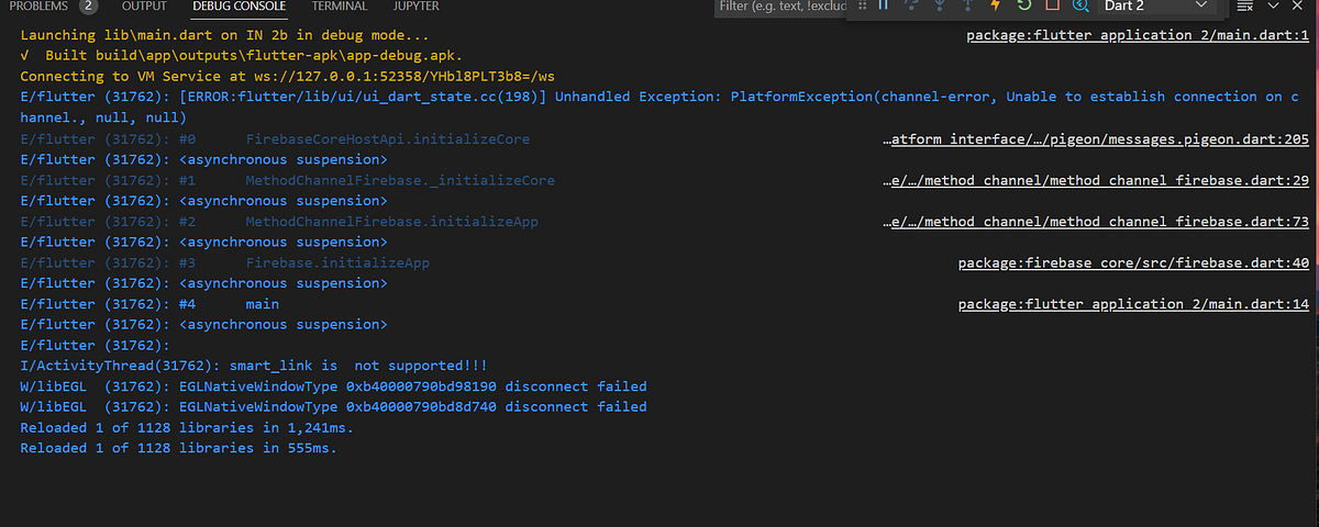 Solved — Unhandled Exception: PlatformException(channel-error, Unable to establish connection on ...