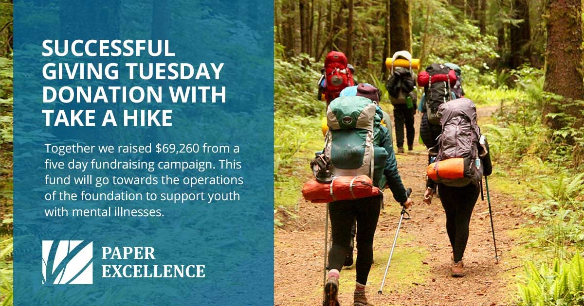 GREAT SUCCESS ON OUR GIVING TUESDAY PARTNERSHIP WITH TAKE A HIKE ...