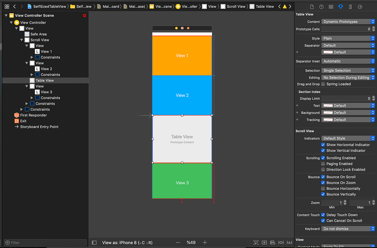 Using UITableView inside of UIScrollView on iOS Apps. | by Yıldırımhan ...