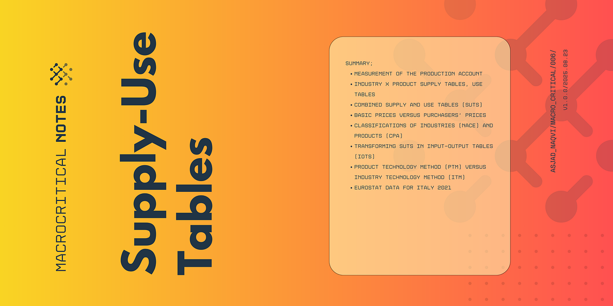 Supply-Use and Input-Output tables | by Asjad Naqvi | Macro Critical ...