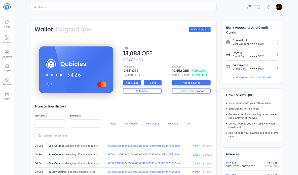 Coming soon! Our new “Wallet” feature. | by Qubicles | Medium