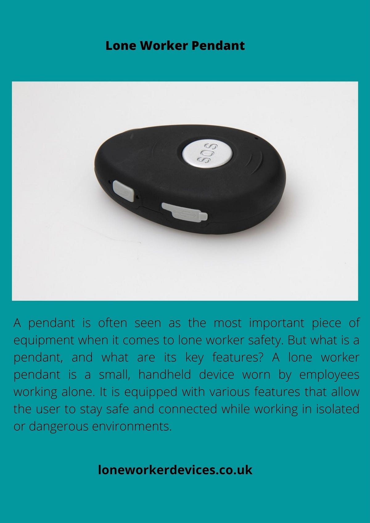 Lone Worker Pendant - loneworkerdevicesuk82 - Medium