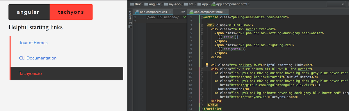 Functional CSS in Angular with Tachyons | by Wesley | Medium