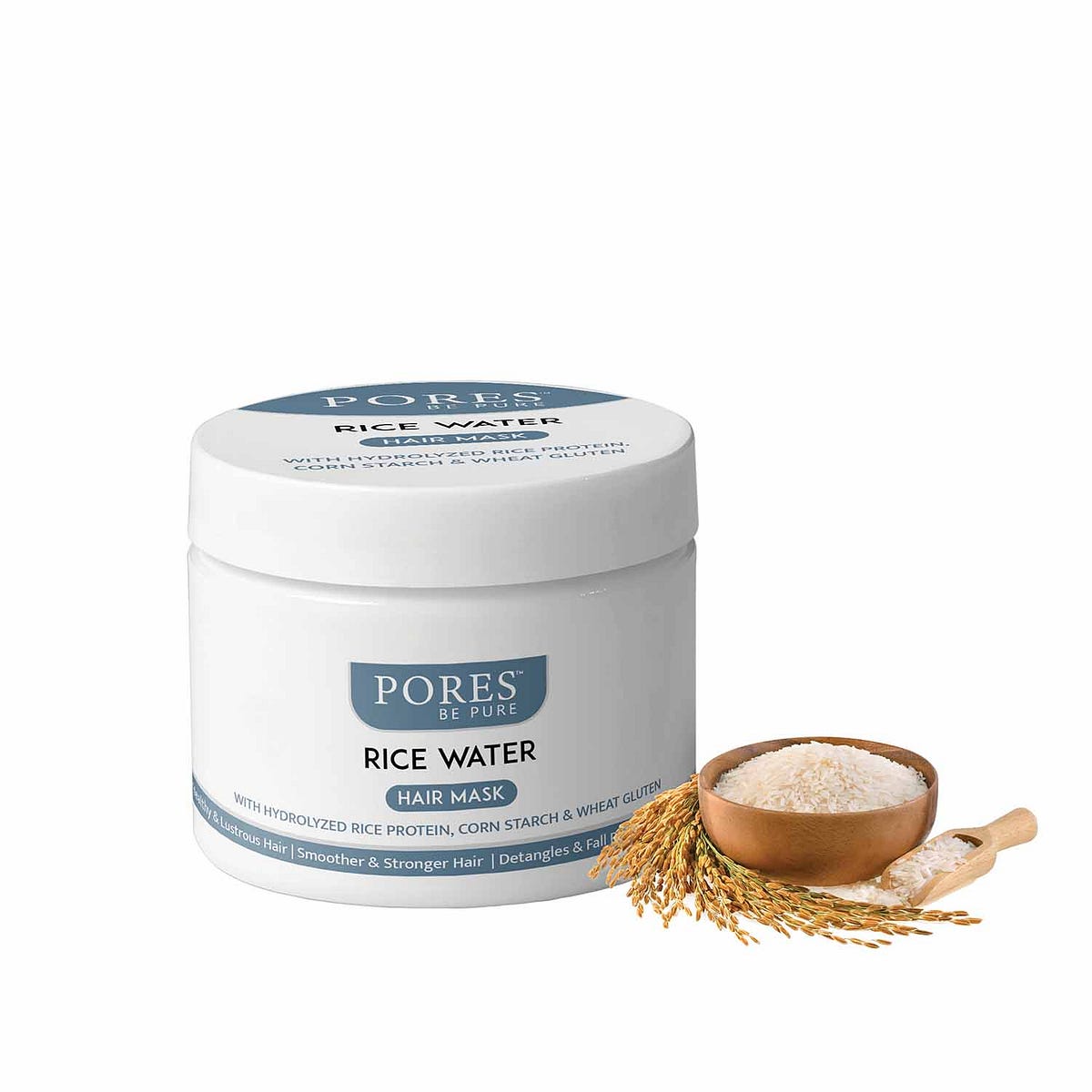 RICE WATER HAIR MASK — With Hydrolyzed Rice Protein, Corn Starch ...