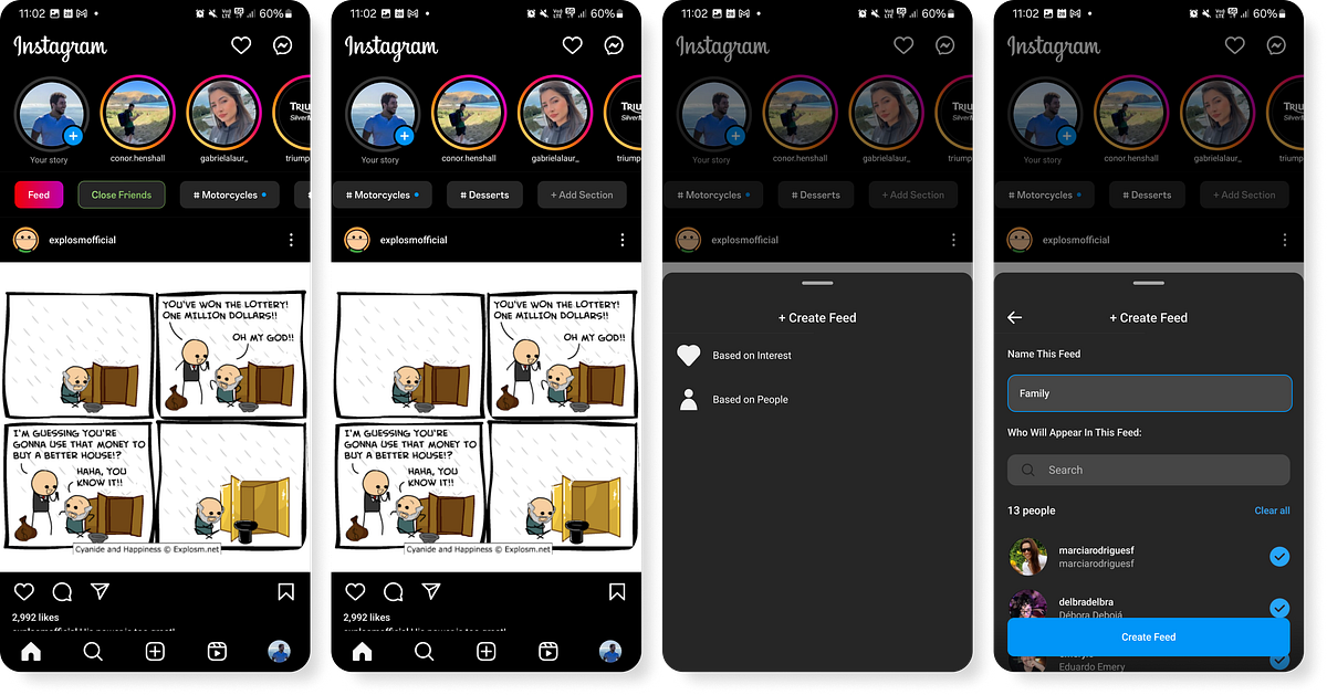 The Instagram Homescreen Can Be Better | by Milton Omena Farias Neto ...