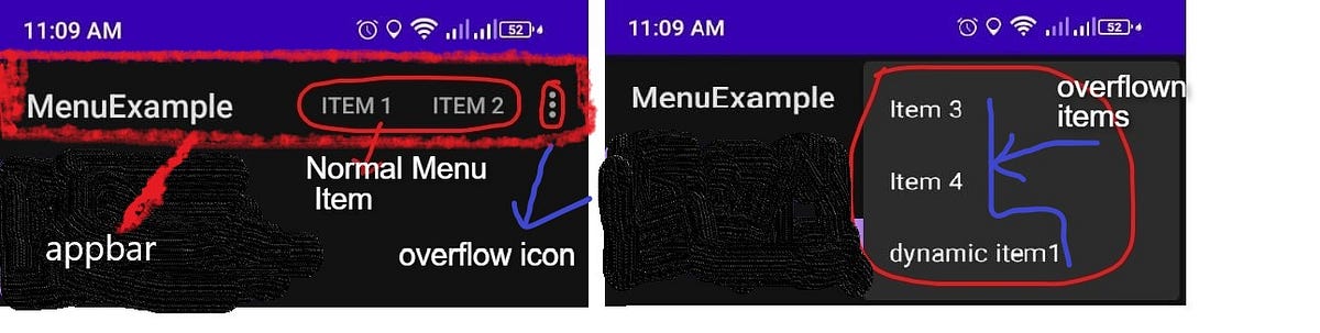 Details of option Menu in android | by Quraishi Sazid | Medium