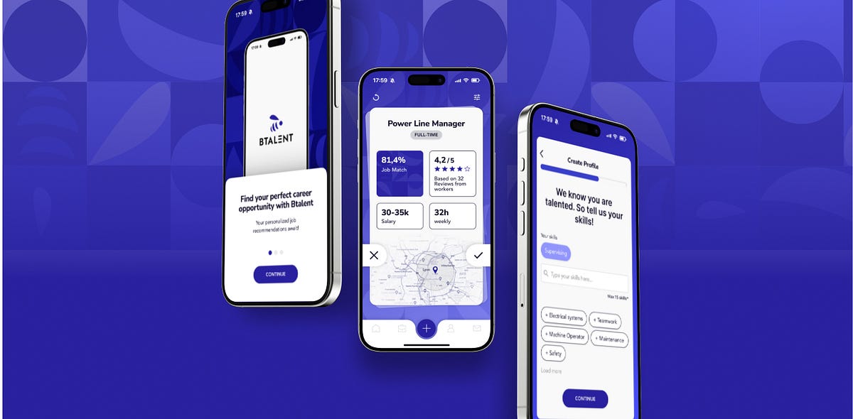 UX/UI Design App Project | Designing a new kind of job hunting mobile ...