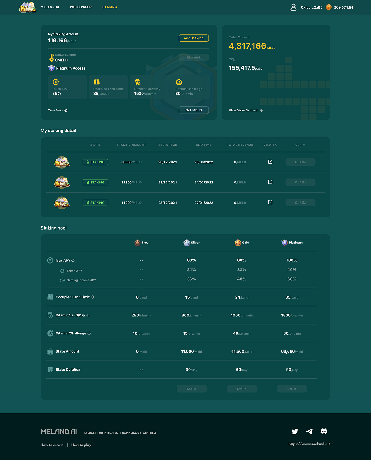 Introducing Staking in Meland. Staking in Meland is designed for the… | by Meland.ai | Medium