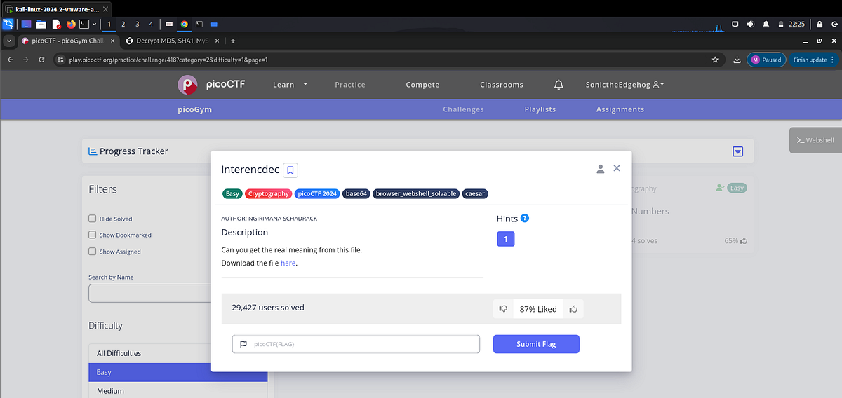 picoGym | interencdec. Challenge Overview: | by SonictheEdgehog | Feb, 2025 | Medium