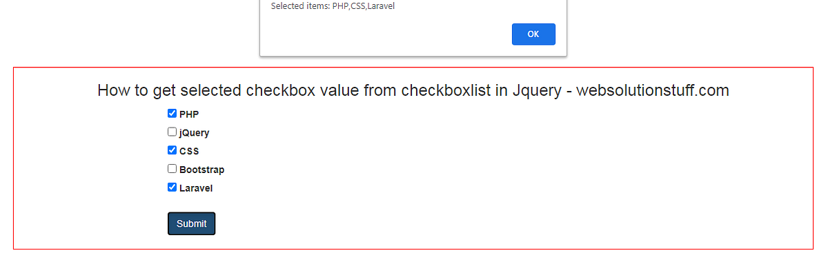 How To Get Selected Checkbox List Value In Jquery | by Websolutionstuff | Medium