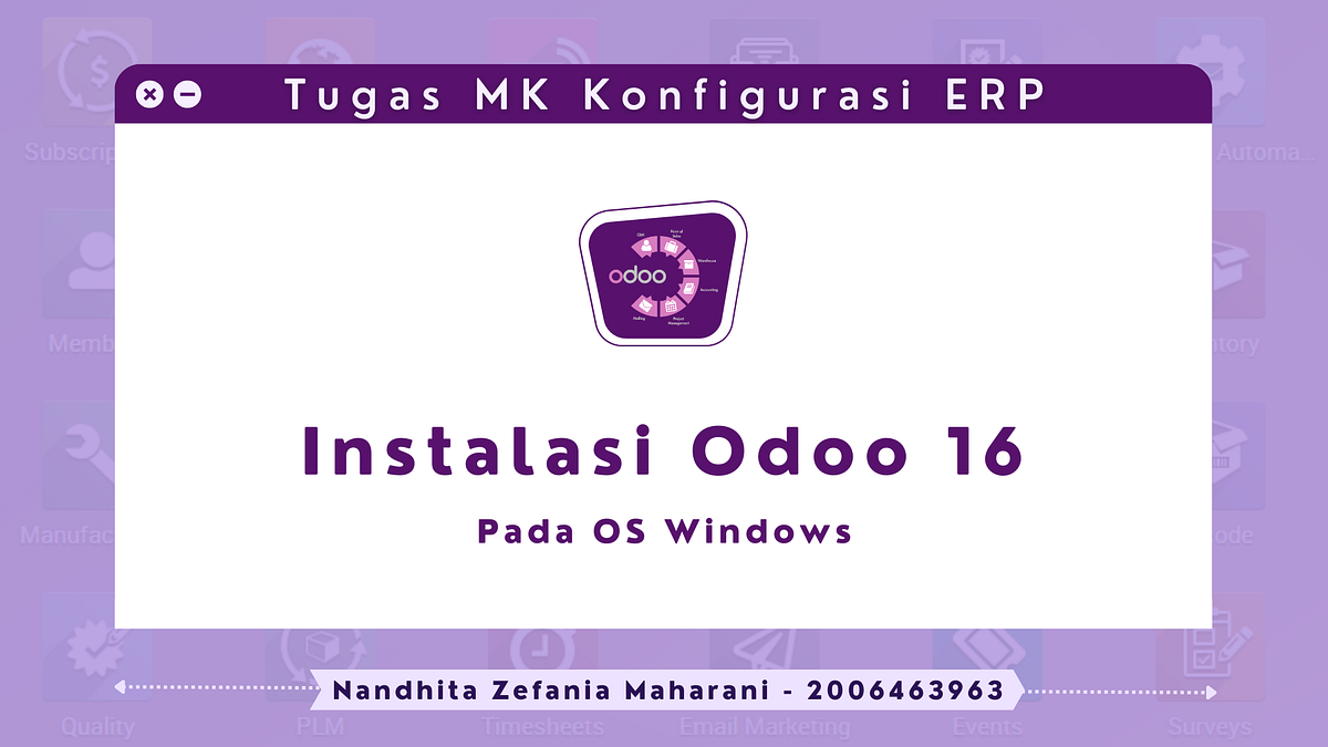 [Odoo 16] Install Odoo 16 di OS Windows + Solusi Internal Server Error | by Nandhita Zefania ...