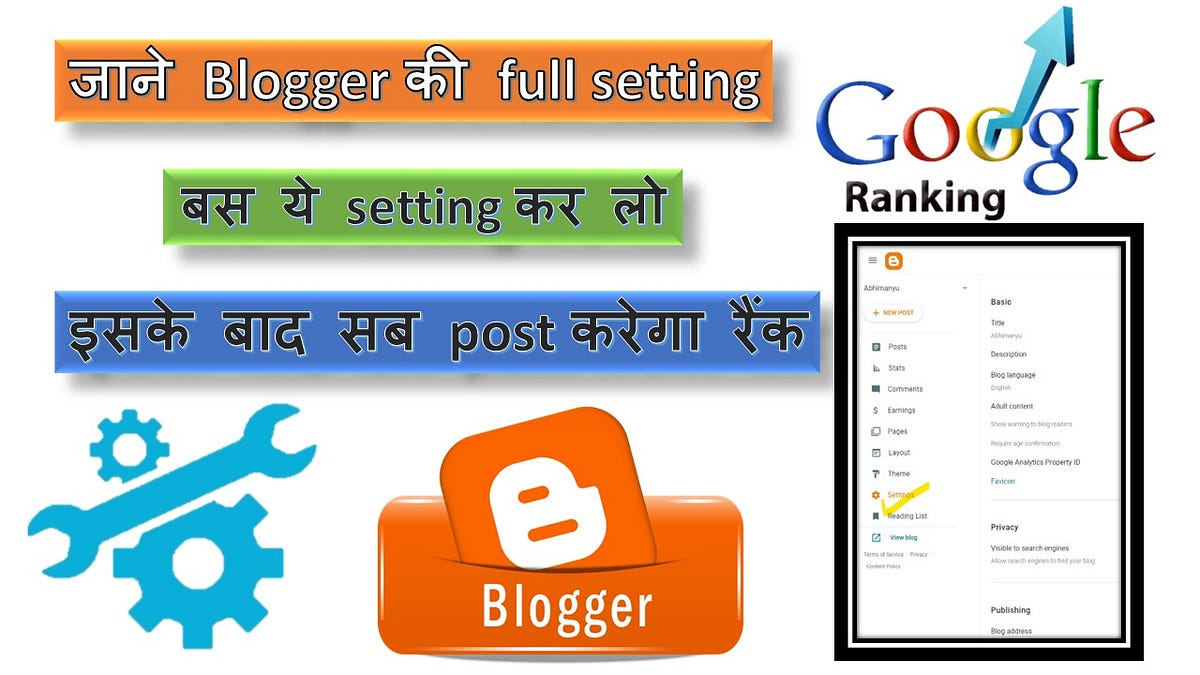Part 6 | Blogger settings for AdSense approval | SEO settings for ...