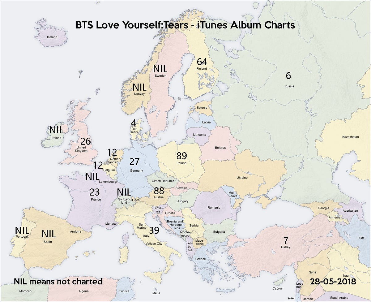 How well is BTS doing in Europe? — A look into the European iTunes ...