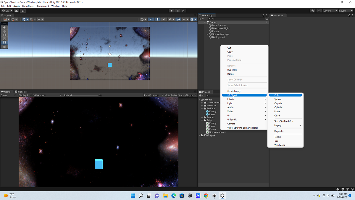 Instantiating and Destroying GameObjects | by Jalin M | Medium