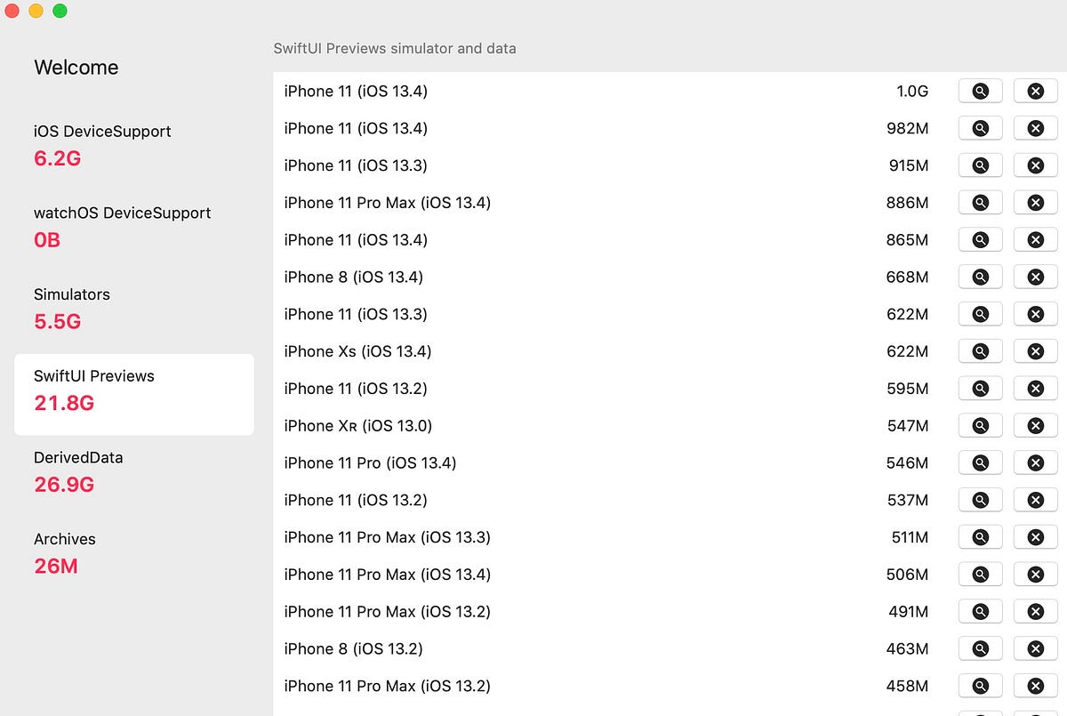 清除 Swiftui Previews Simulator 佔據的空間 彼得潘的 Swift Ios App 開發問題解答集 Medium