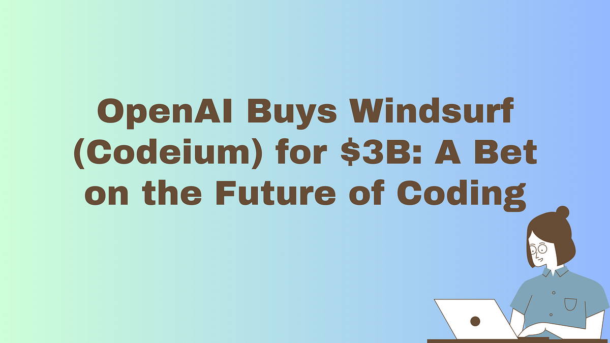 OpenAI Buys Windsurf (Codeium) for $3B: A Bet on the Future of Coding | by The AI Guy | Open AI ...