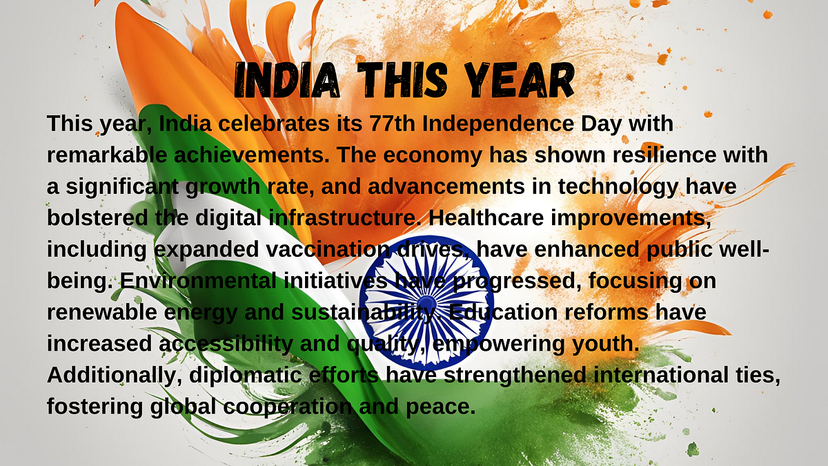 77th independence of Indias improvement in 77 words | by Gouri Patil | Medium