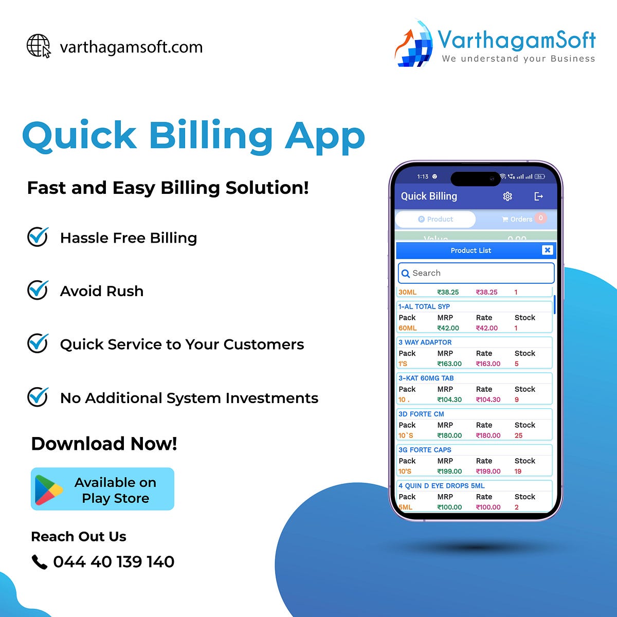 Quick Billing App - VarthagamSoft - Medium