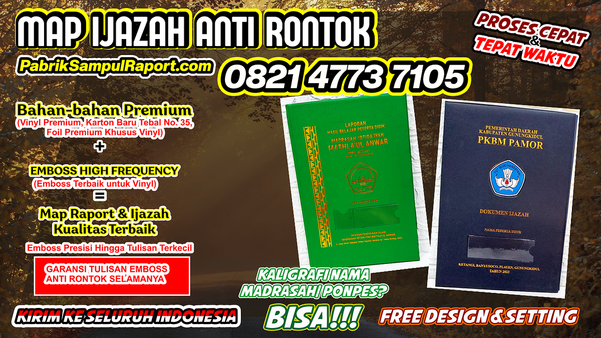 0821–4773–7105 Sampul Raport Kurikulum Merdeka Map Ijazah di Pemalang ...
