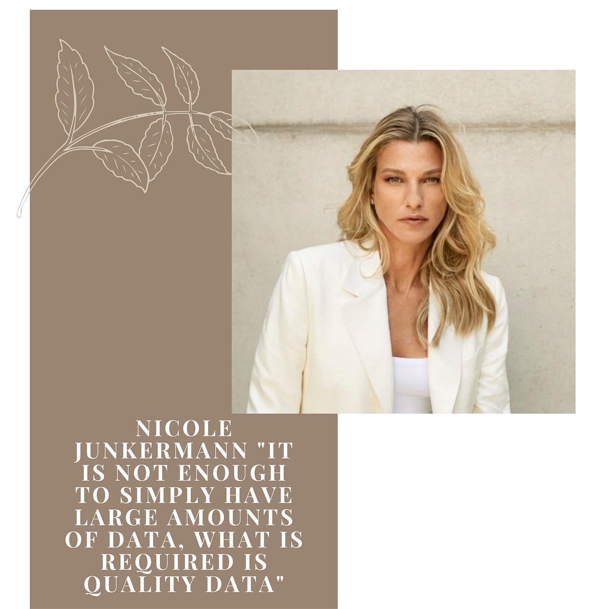 Nicole Junkermann and data - Michelcolombano - Medium