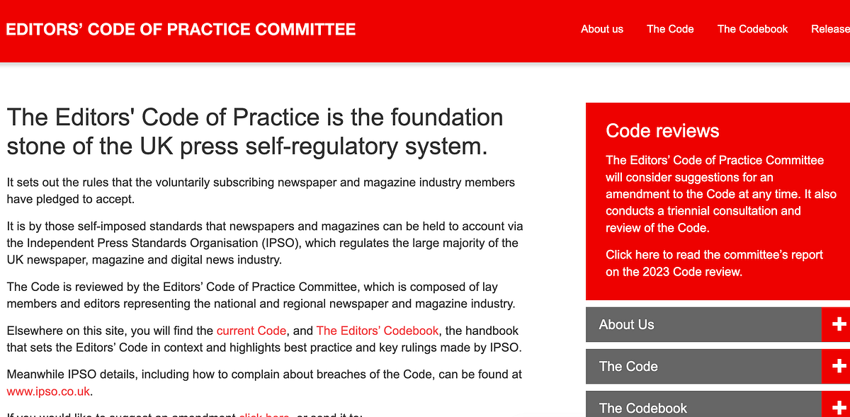 Editors’ code committee changes clause on information about children ...