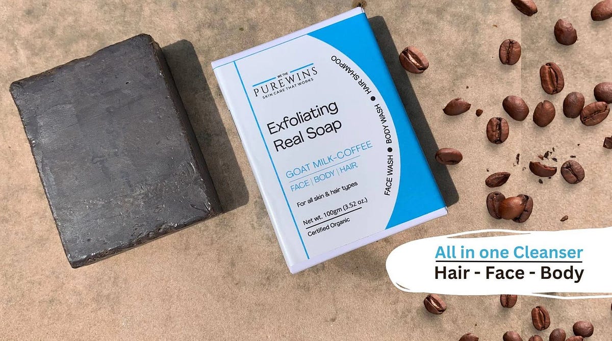 Best Coffee Soap- For Face & Body, Coffee Soap Benefits - Purewins - Medium