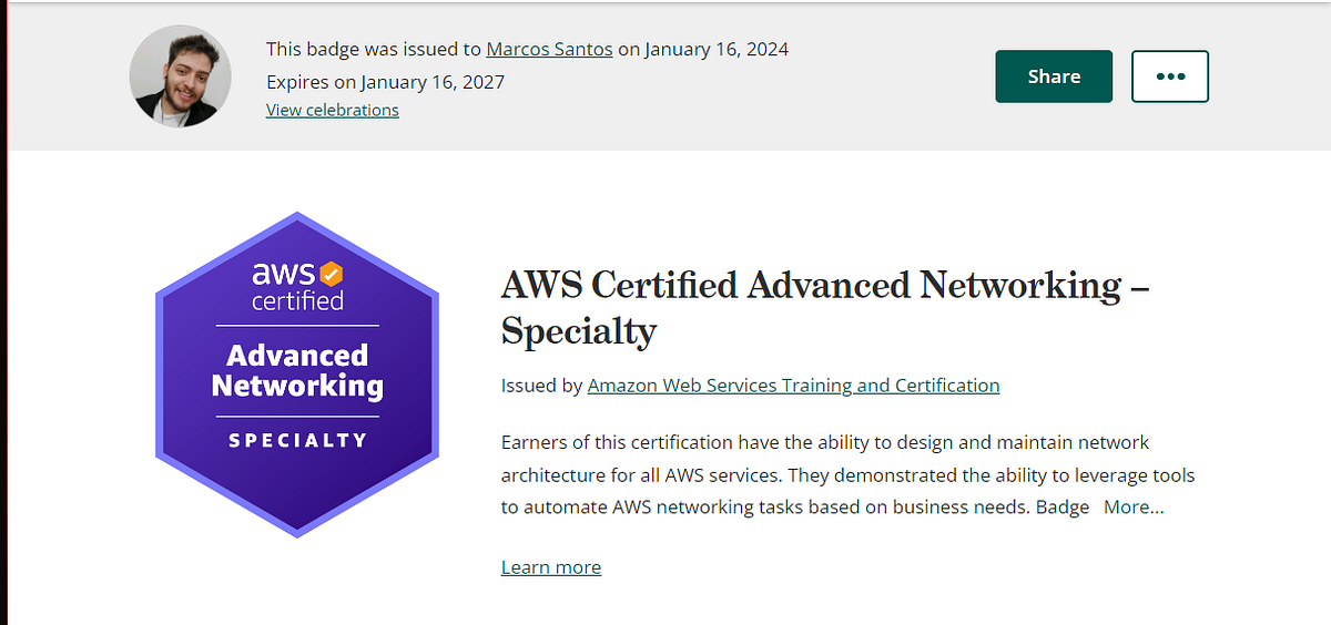 Dicas para o exame - AWS Certified Advanced Networking — Specialty | by Marcos Daniel Santos ...