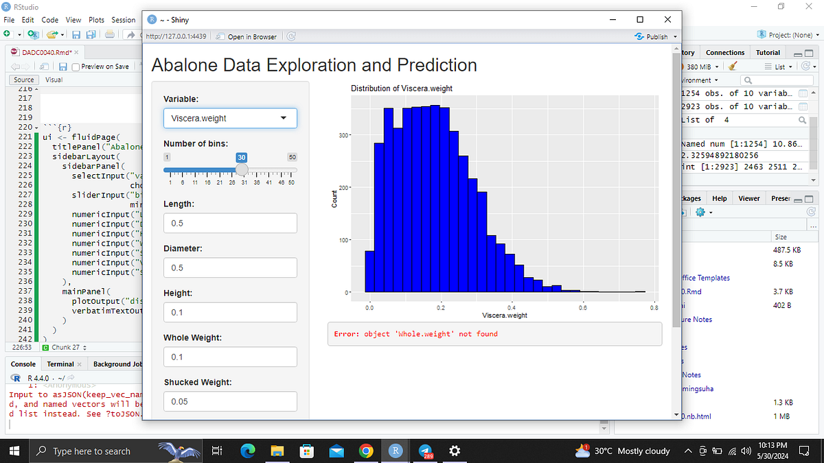 Exploring Data and Making Predictions Using R: A Journey with the Abalone Dataset | by Suhari ...