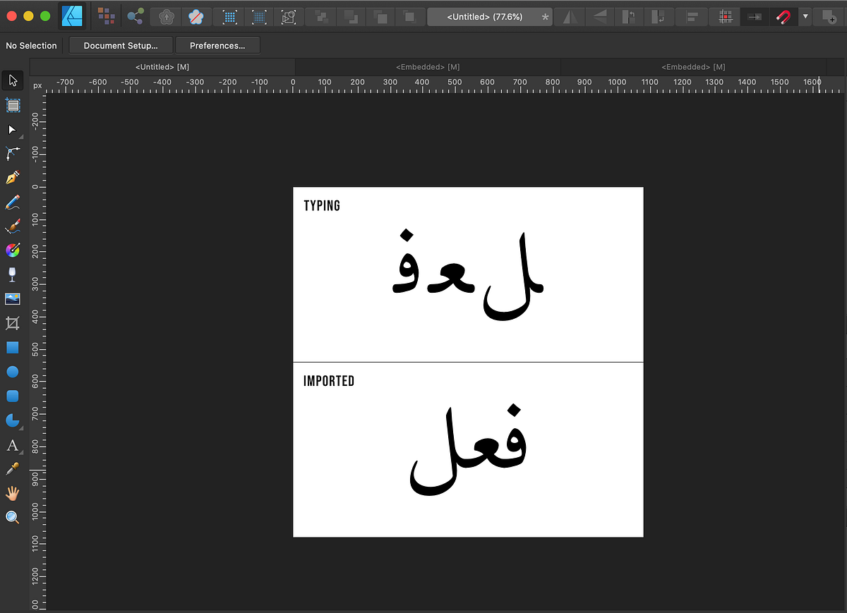 How to Use Arabic Fonts in Affinity Designer | by Hamād Shah | Medium