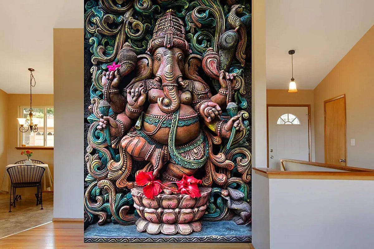 5 best 3D wallpaper lord Ganesh mural | by mangal | Medium