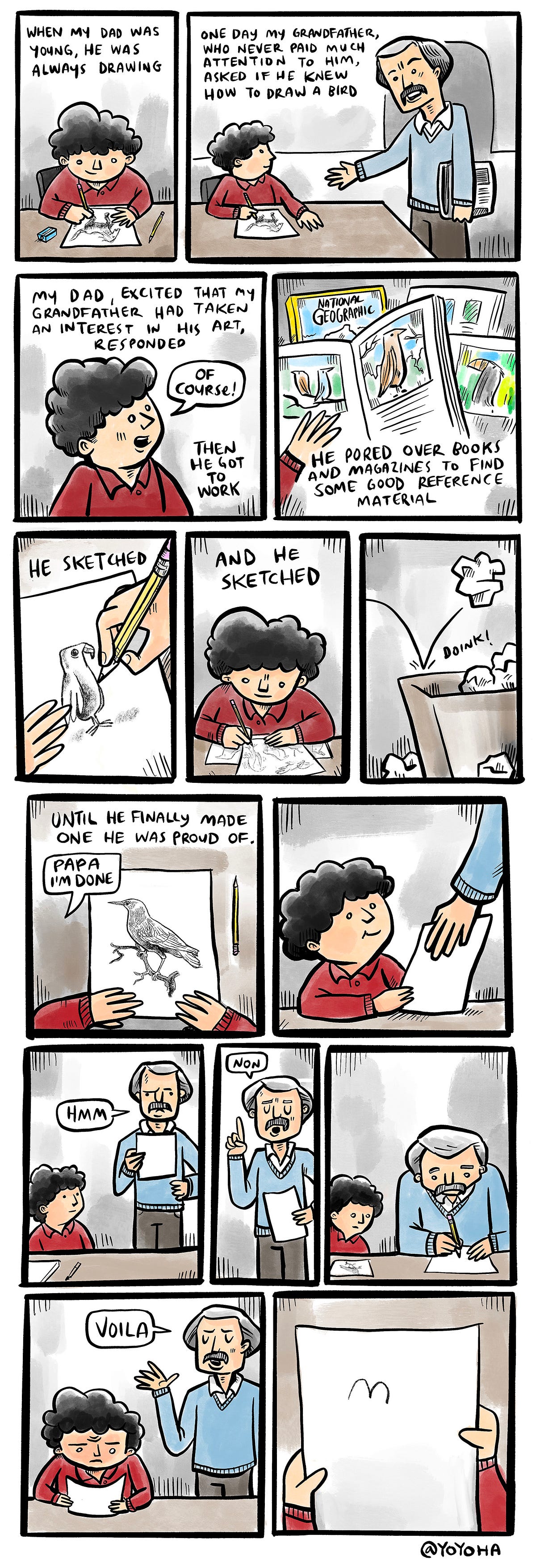 How to draw a bird. My dad told me this story long ago, and… | by Josh ...