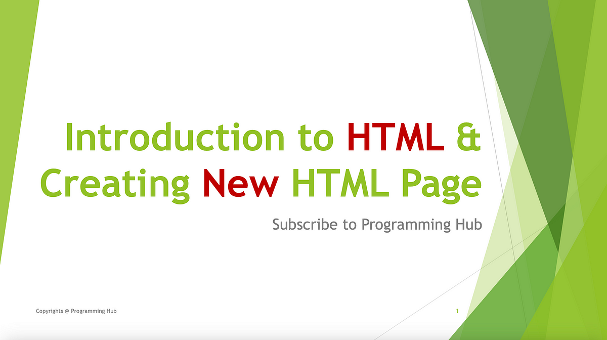 Introduction To Html Creating Your First Html Page By Reels Globe Medium 4771