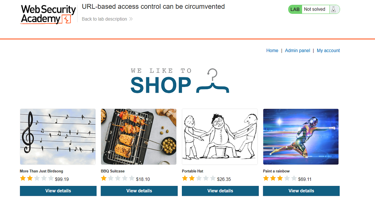 Lab: URL-based access control can be circumvented | by Songül Kızılay ...