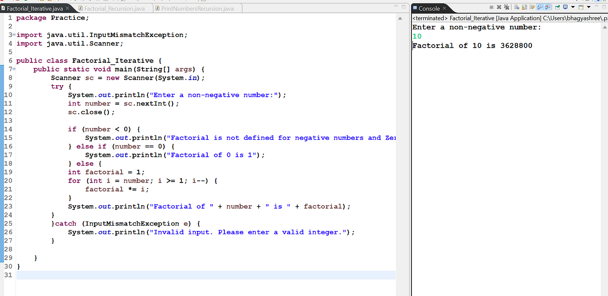 Calculating Factorial Of A Number Iterative And Recursive Approaches By Bhagyashree Sahu Medium